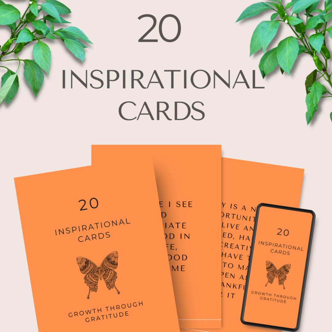 Inspirational Cards. Increase Happiness and Reduce Stress With Orange ...