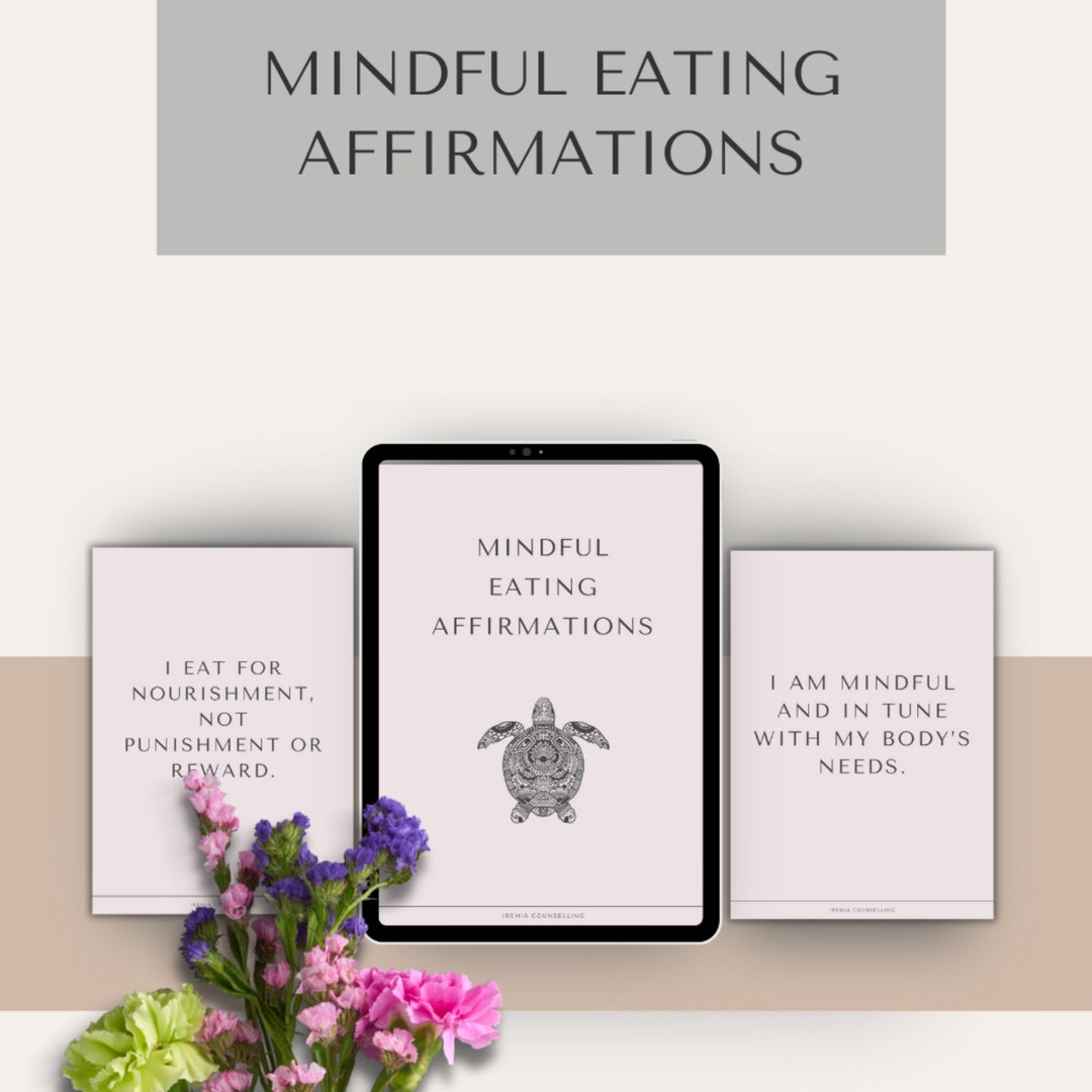 Mindful Eating Affirmation Cards - Etsy