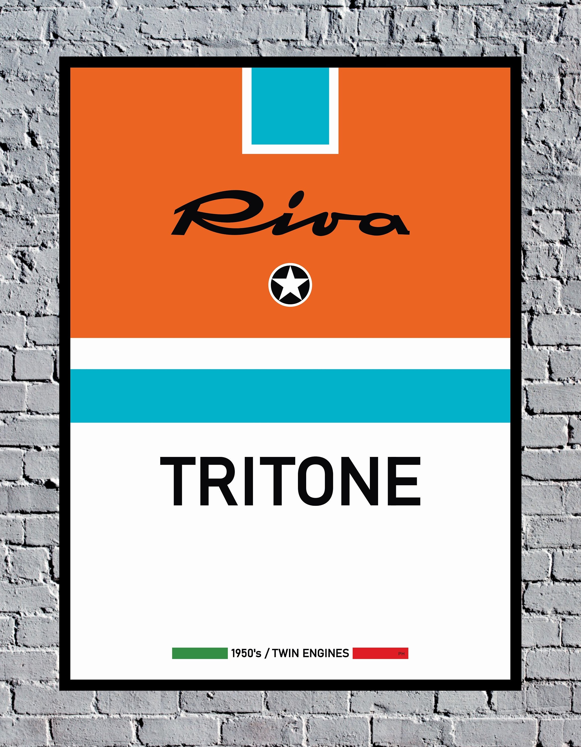 Riva Tritone Aquarama Vintage Poster Print Runabout - Etsy