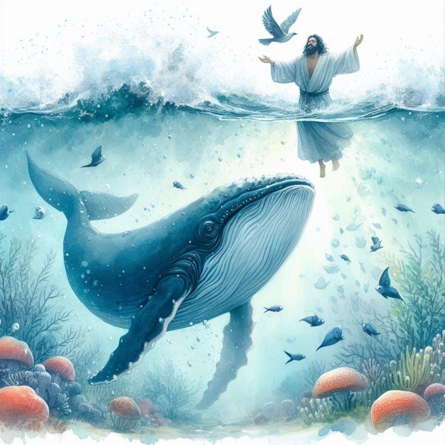Jonah and the Whale Clipart Bundle: Bible Story Art (digital Download ...