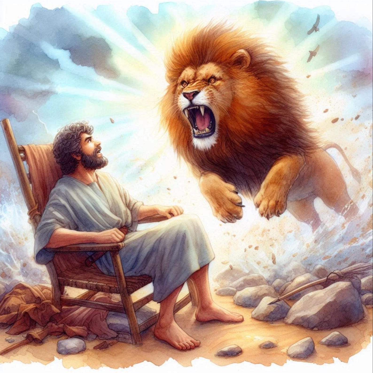 Daniel in the Lion's Den Clipart Bundle: Bible Story Art (digital ...