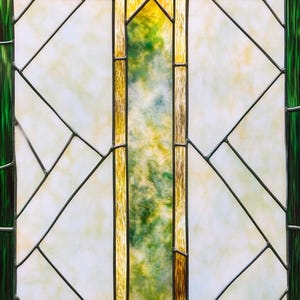 Custom Green Cross Stained Glass Window Film Religious Privacy Panel ...