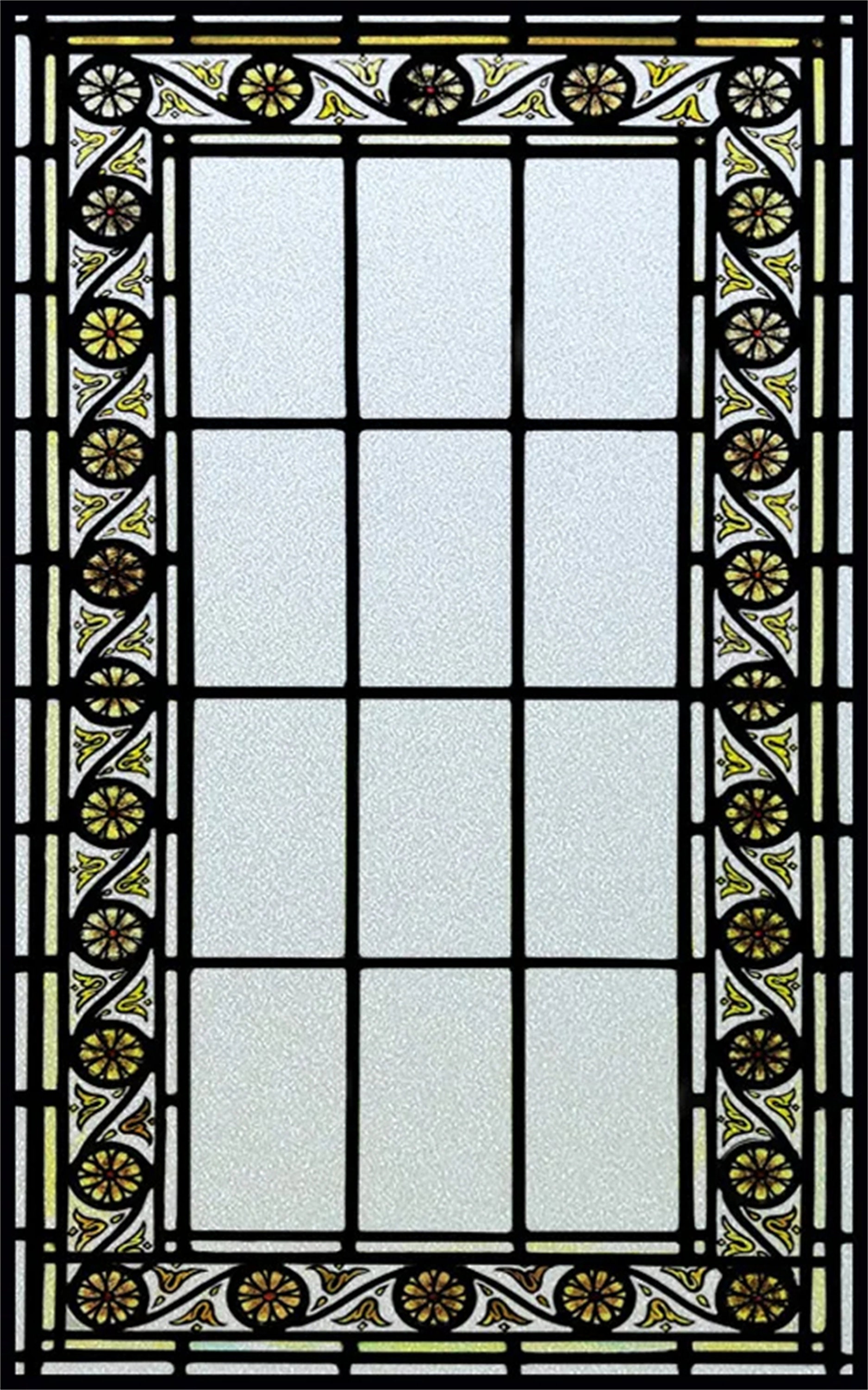 Custom Size Window Film, Stained Glass Sticker, Western Style, Privacy ...