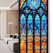 Custom Cathedral Stained Glass Window Film, Gothic Arch Designs With ...