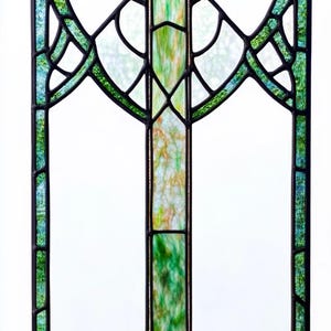 Custom Gothic Cross Stained Glass Window Film Arched Religious Privacy ...