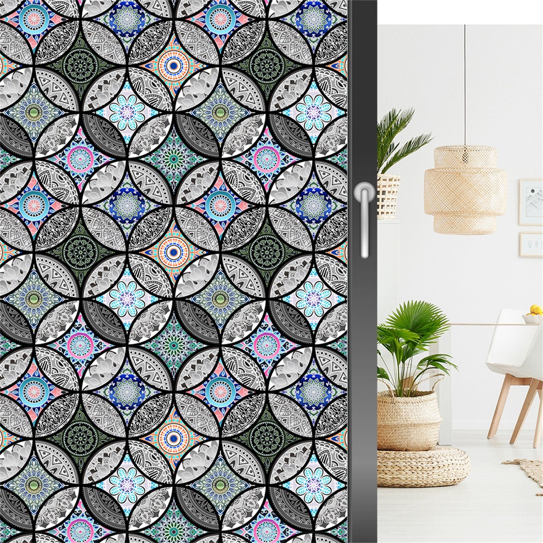 Custom Size Stained Glass Window Film Privacy Decorative Tinting Film ...