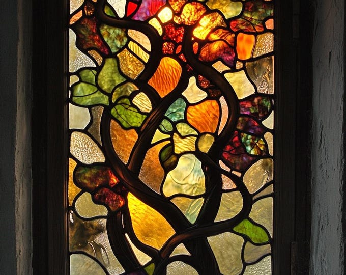 Nature Tree Canopy Window Film - Tranquil Decorative Privacy Glass ...