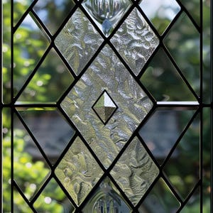 Vintage Diamond Pattern Glass Window Film - Decorative Privacy Cling ...