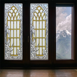 Church-inspired Window Cling: Custom Frosted Stained Glass Privacy ...
