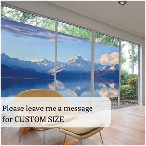 Frosted Privacy Window Film Custom Size Snow Mountain Landscape ...