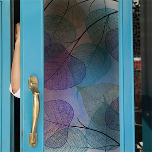 Custom Size Frosted Window Film Leaves Artscape Privacy Heat Protection ...