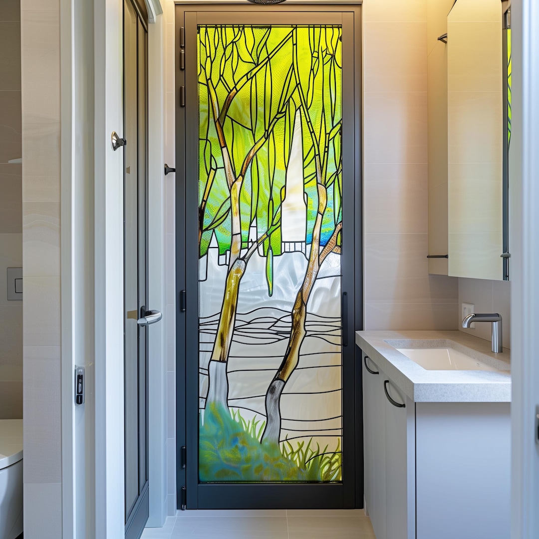 Custom Size Glass Films - Stained Glass Stickers, Frosted Privacy Print ...