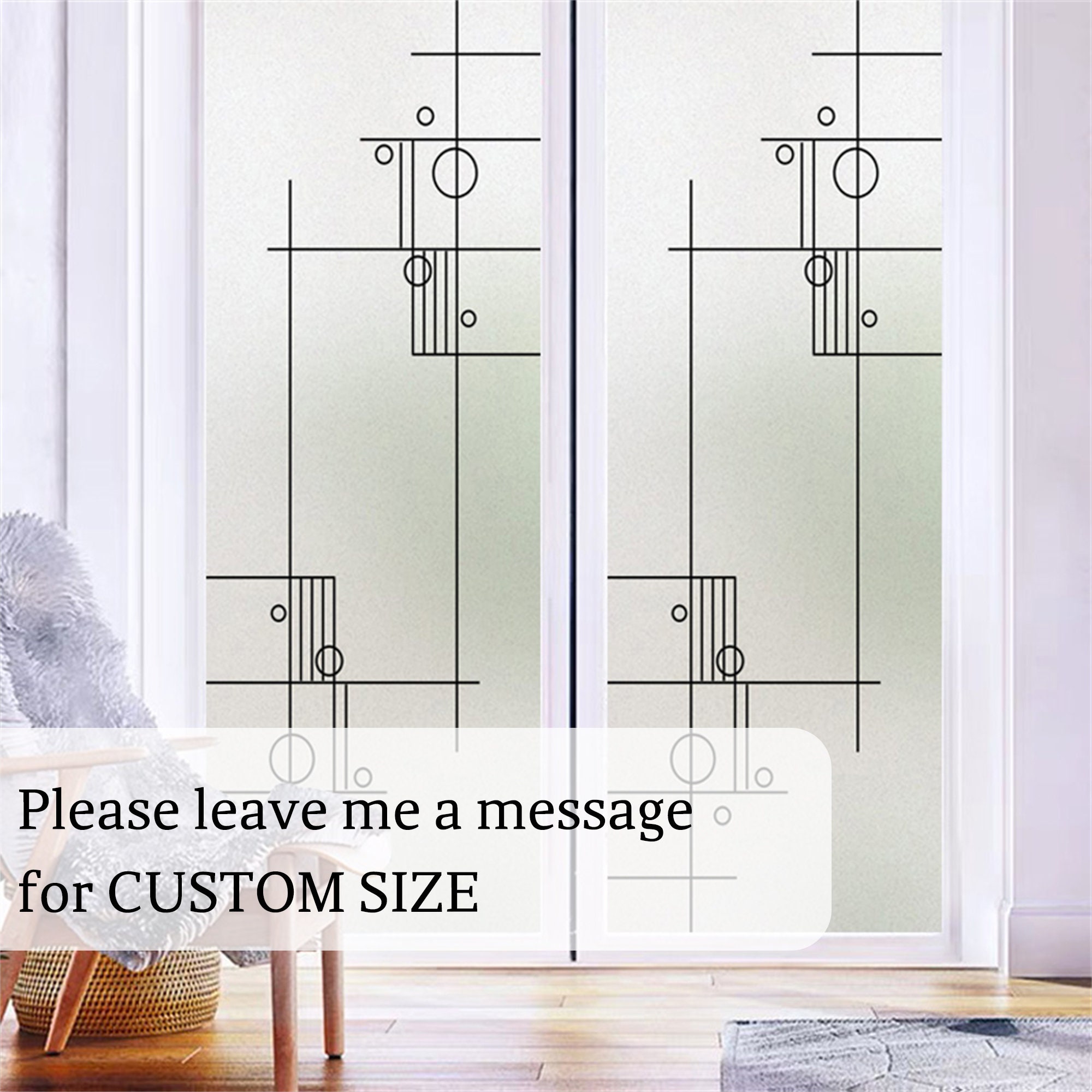 Frosted Window Film Heat Protection, Custom Size, Bathroom Door Privacy ...