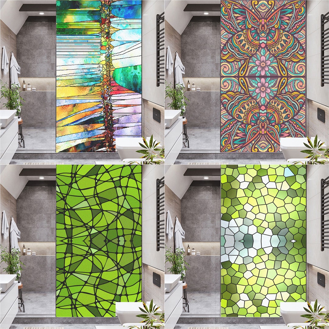 Custom Size Frosted Window Film Nature Series Artscape Stained Glass ...