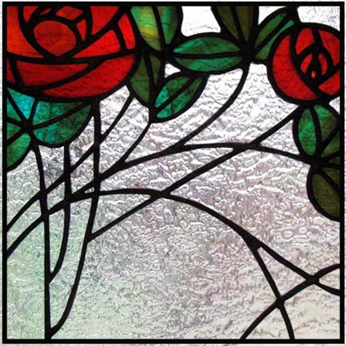 Privacy Window Cling - Custom Size 3D Matte Stained Glass Decorative UV ...