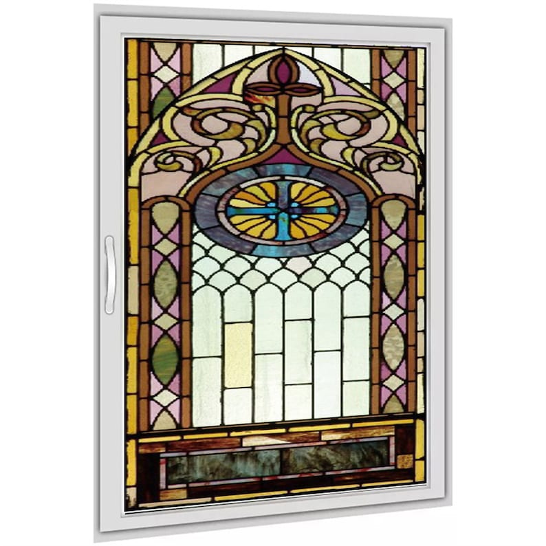 Custom Size Window Film Frosted Stained Glass Films,church Static Cling ...