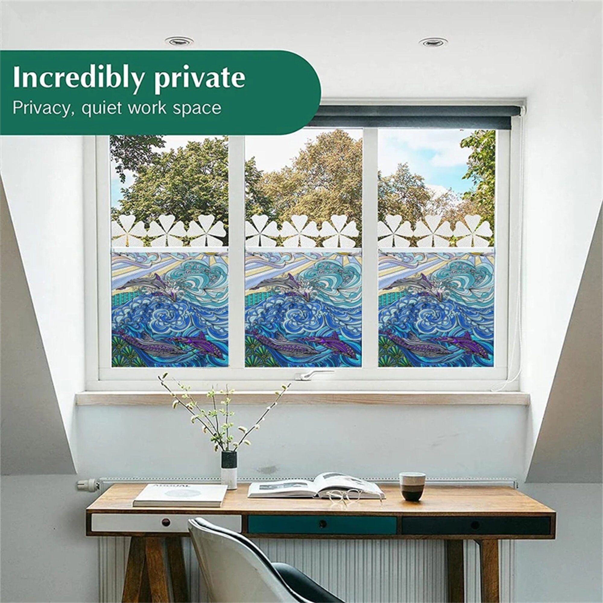 Custom-sized Stained Glass Window Film - Vintage Church-inspired ...