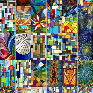 Custom-size Window Art Film: Stained Glass Stickers With Static Cling ...