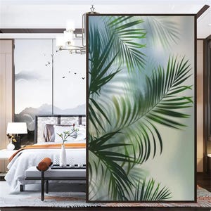 Green Leaves Privacy Window Film – Static Cling, UV Blocking, Heat ...