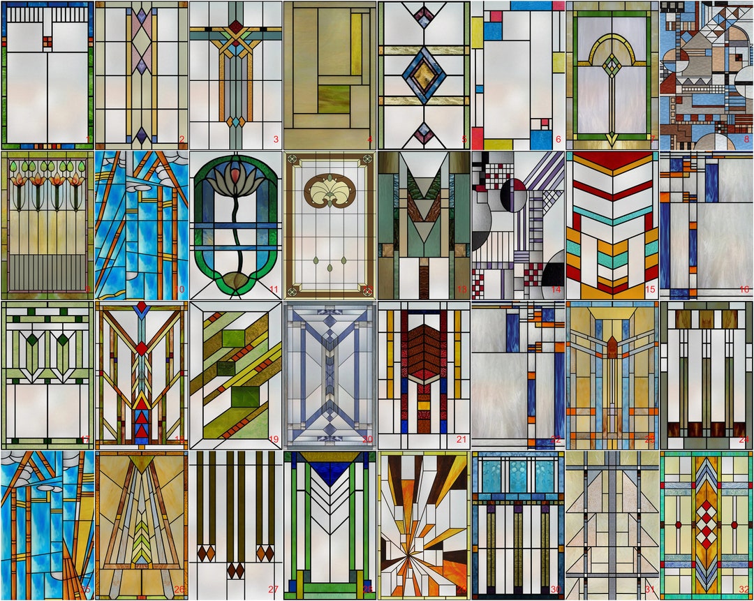 Customizable Frosted Stained Glass Window Films - Unique Arts & Crafts ...