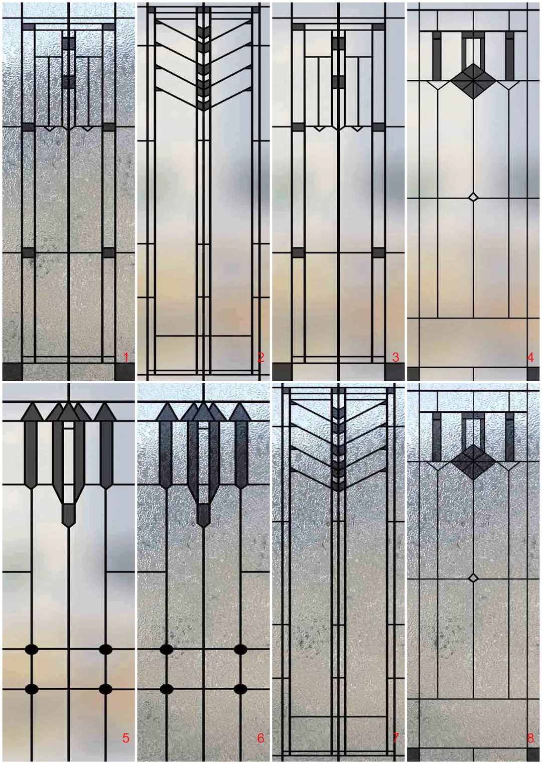 Custom Size Window Glass Films: Privacy-enhancing 3D Frosted Glass Film ...