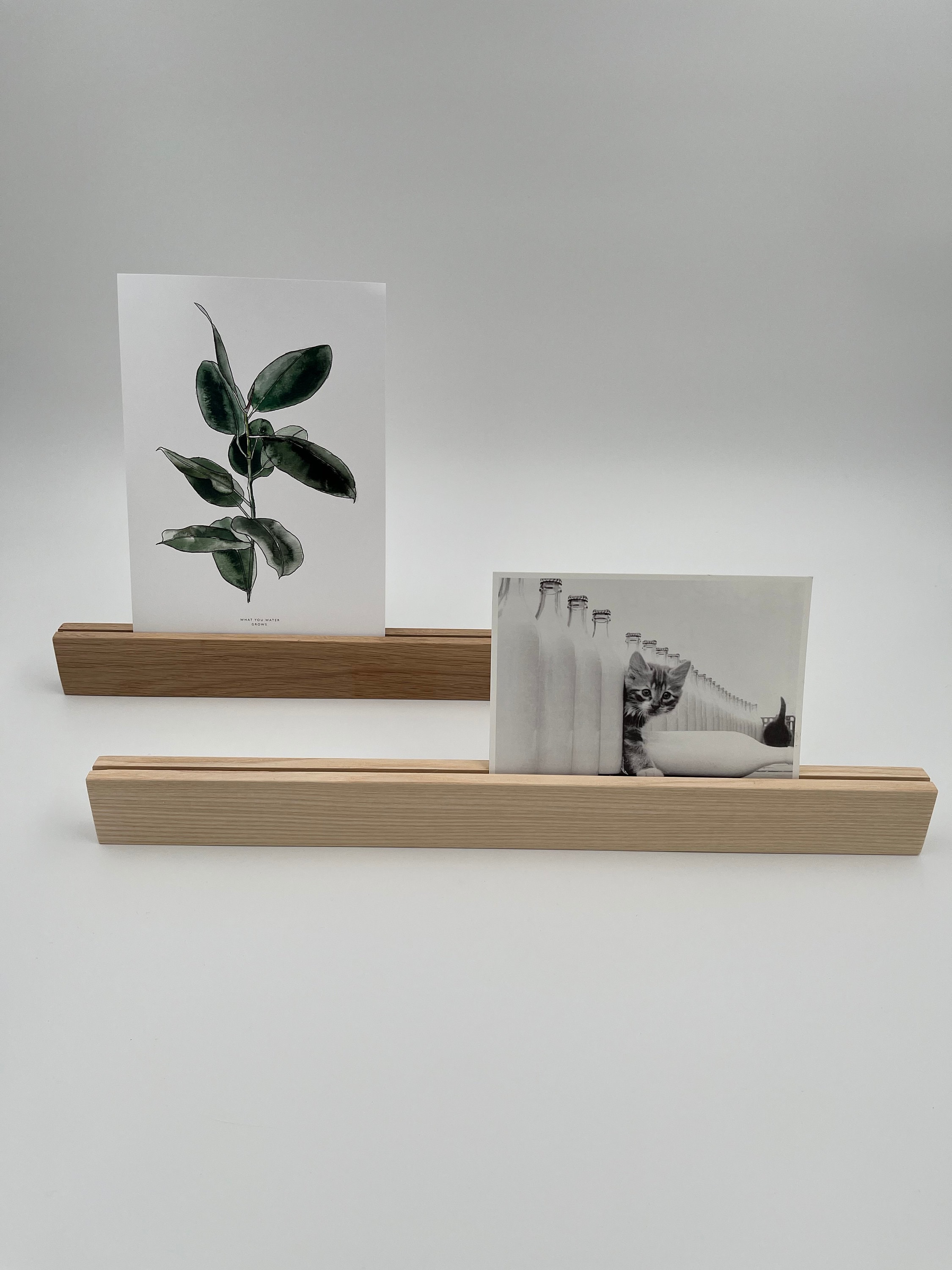 Set of 3 Photo Bars, Picture Bars, Wood, Oak, Ash, Without Drilling - Etsy