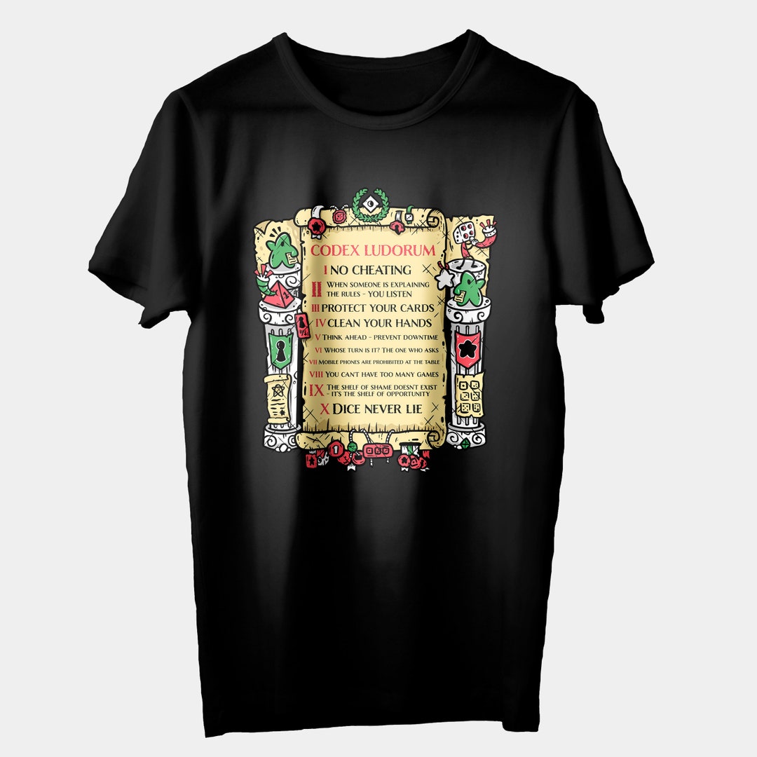 Golden Rules Codex Ludorum T-shirt - Etsy