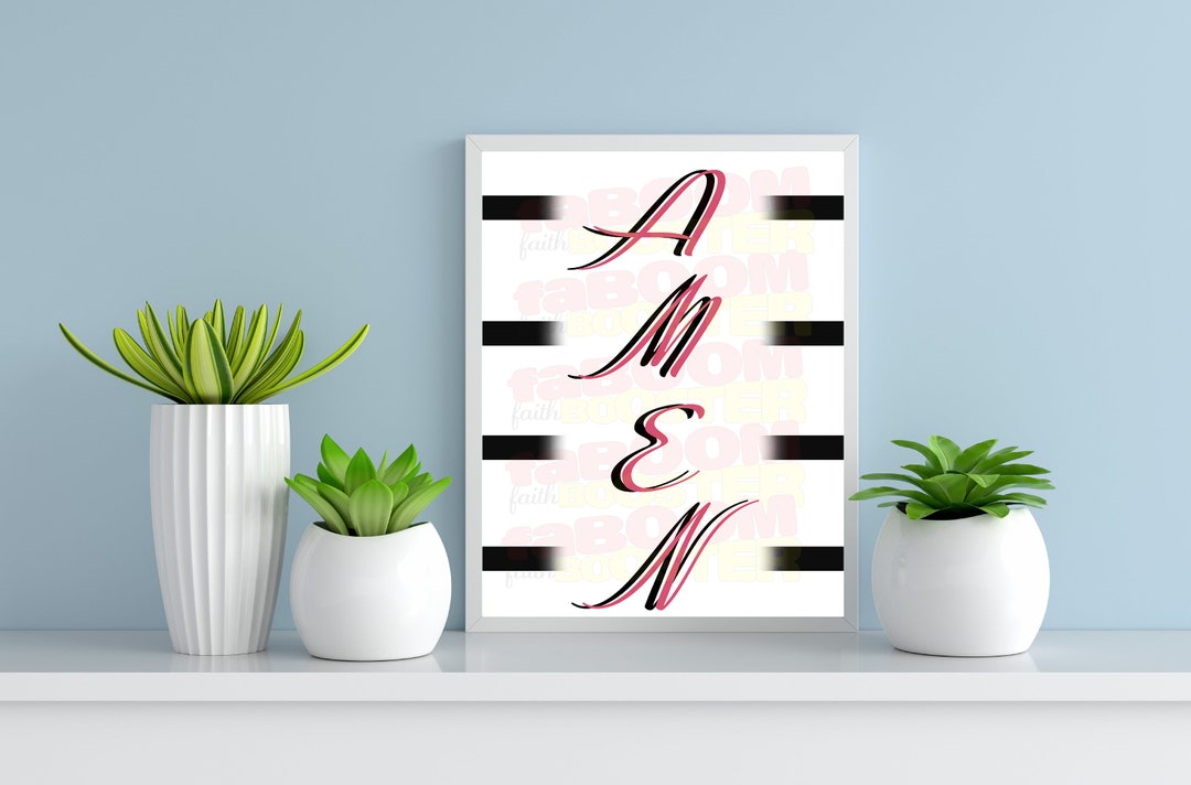 Amen Quote printable printable Poster Christian Poster - Etsy