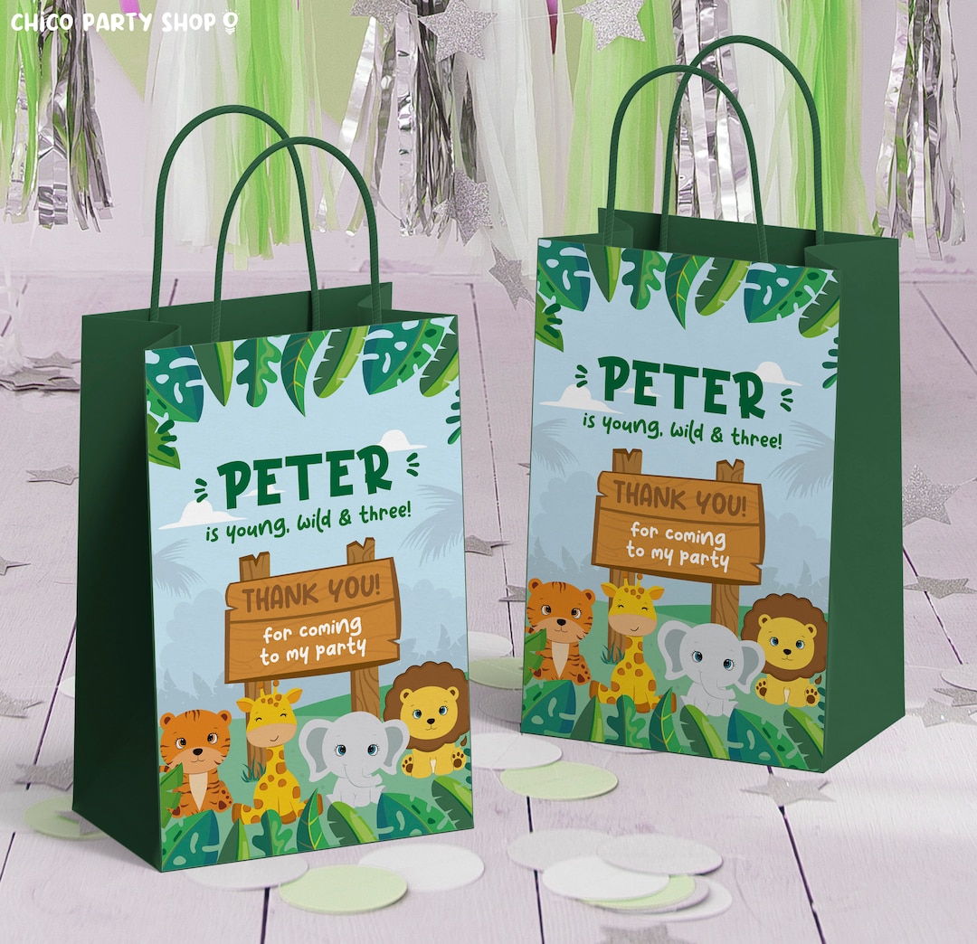 Kids Treat Bag Label Birthday Labels Printable Templates Paper Bag ...