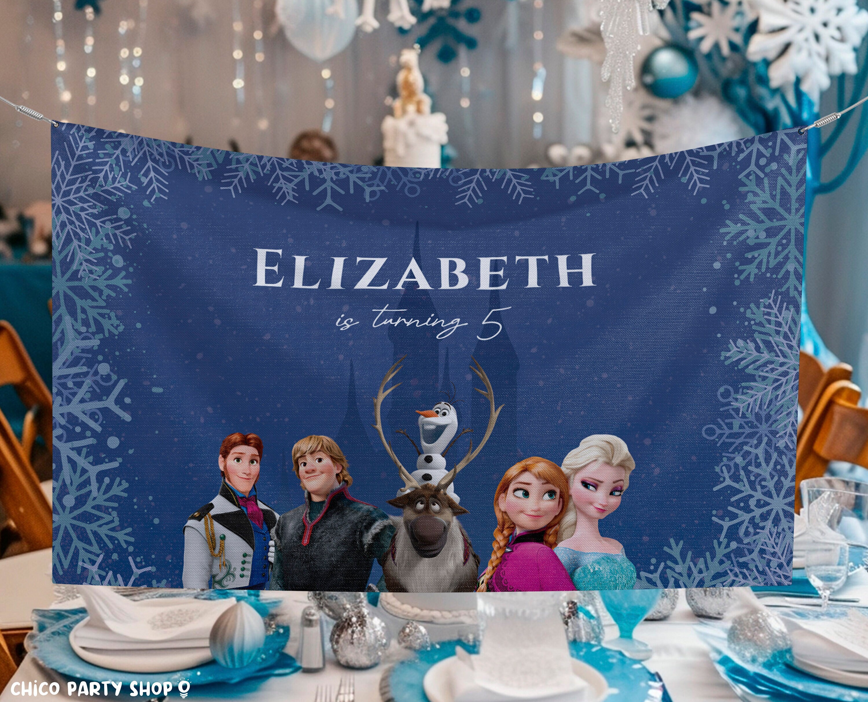 Kids Backdrop Banner Birthday Party Printable Sign Decoration Banner ...