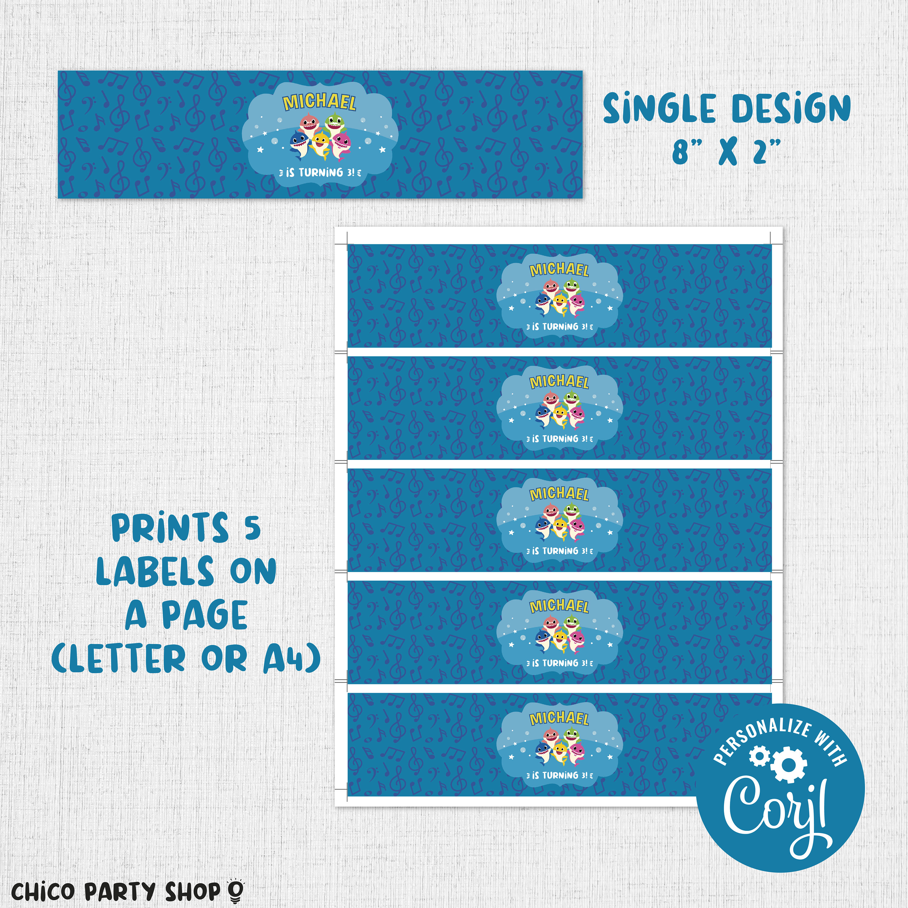 Bottle Labels Water Bottle Labels Beverage Labels Kids Editable Water ...