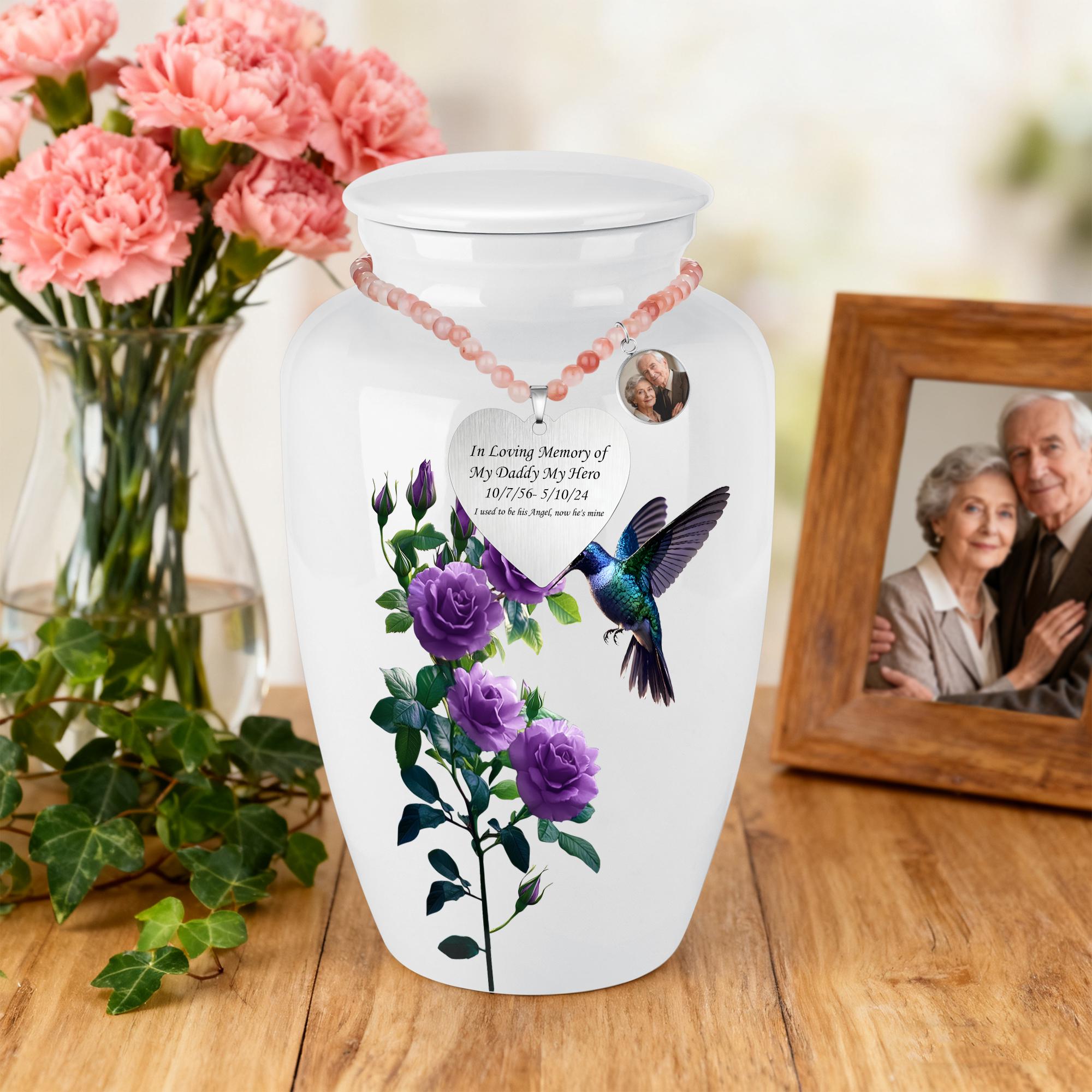 Personalized Urn Name Plate, Photo Urn Engraved Plaque, Custom Memorial ...