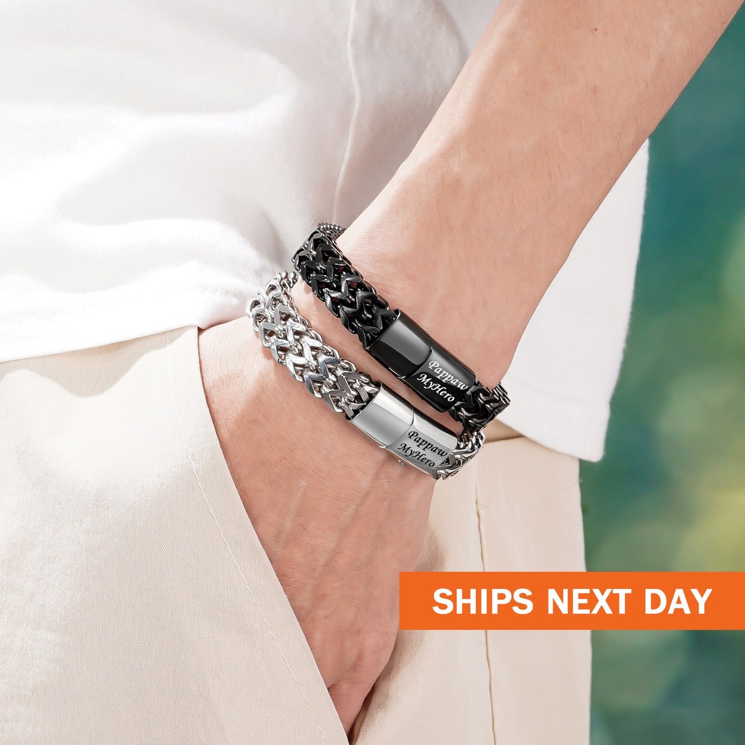 Personalized Link Urn Bracelet for Ashes, Ashes Bracelet for Men ...