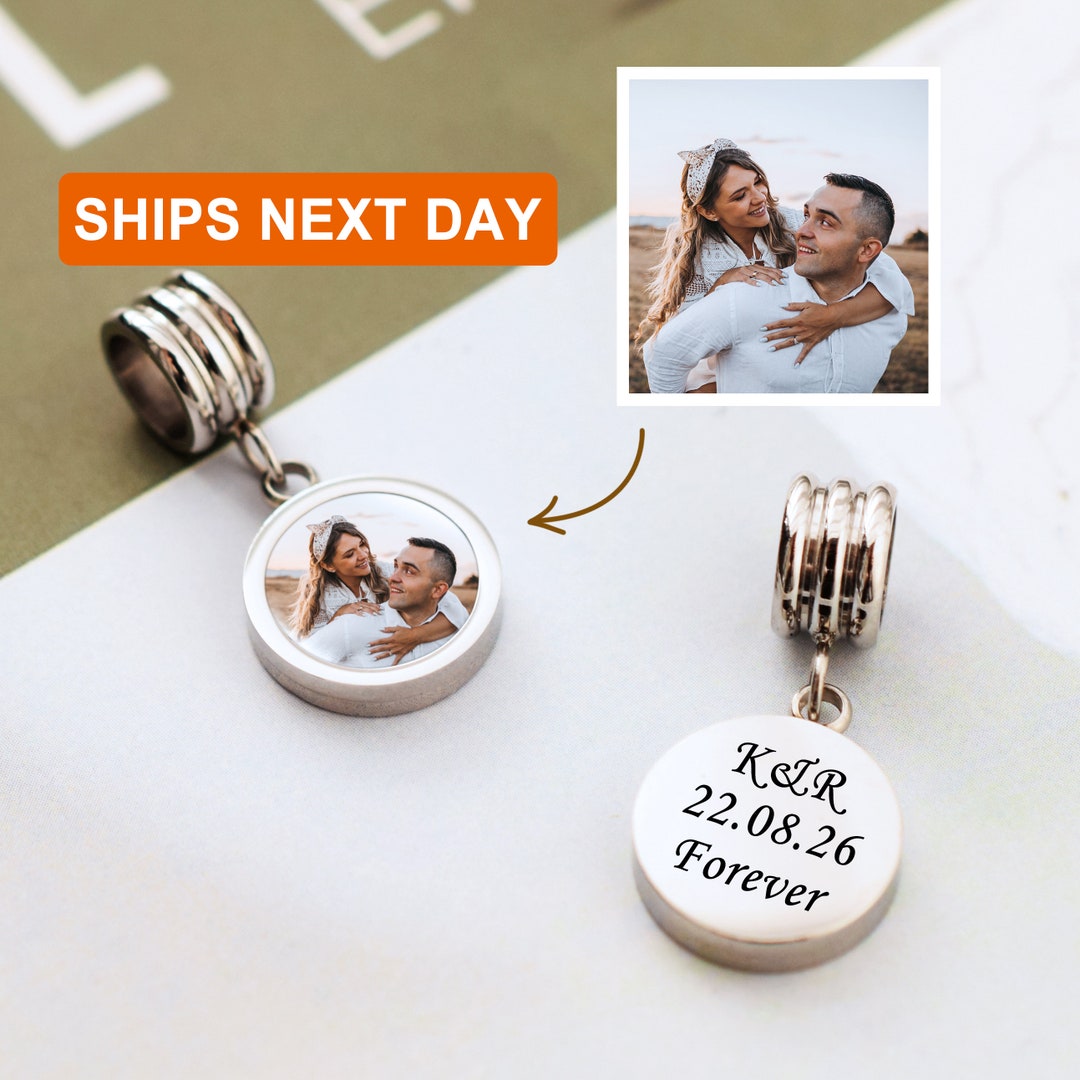 Personalized Photo Charm of Bracelet, Custom Picture Charm, Photo Bead ...