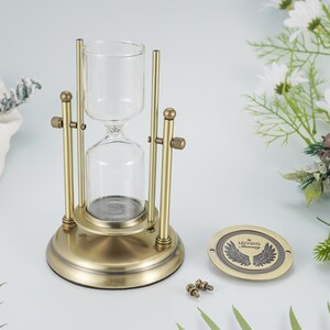 Personalized Hourglass Timer for Human Ashes, Customization Memorial ...