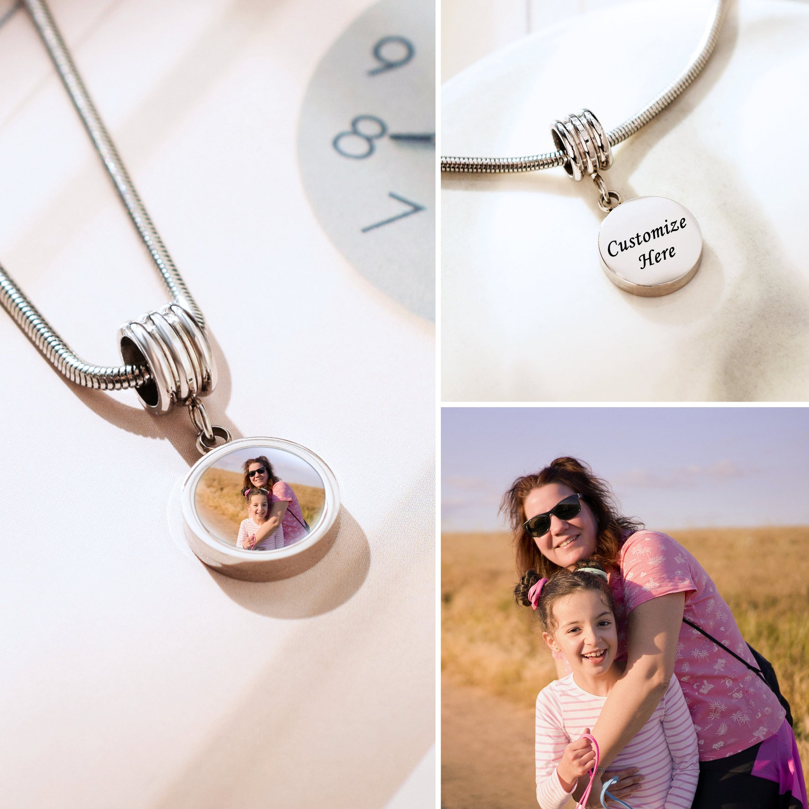 Personalized Photo Charm of Bracelet, Custom Picture Charm, Photo Bead ...