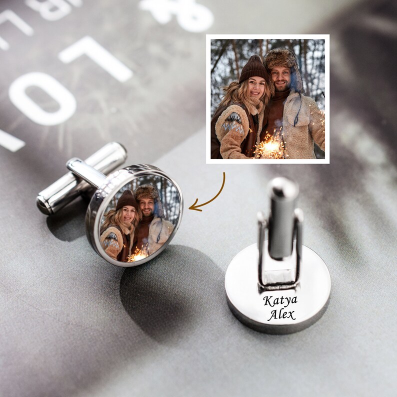 Custom Photo Cufflinks Personalized Cufflinks Mens Shirt - Etsy
