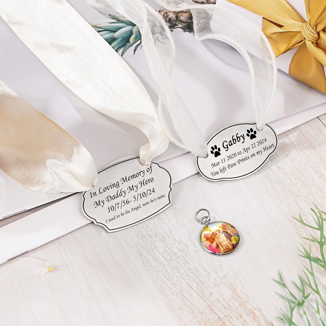 Personalized Urn Name Plate, Photo Urn Engraved Plaque, Custom Memorial ...