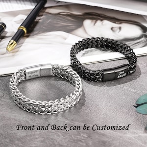 Personalized Link Urn Bracelet for Ashes, Ashes Bracelet for Men ...