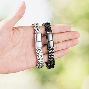 Personalized Link Urn Bracelet for Ashes, Ashes Bracelet for Men ...