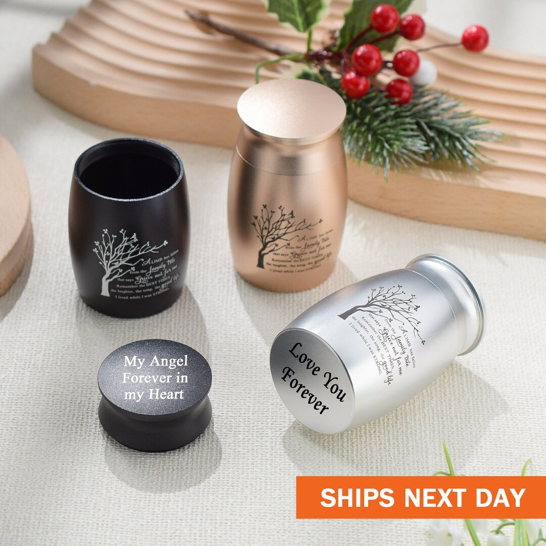 Personalized 3 Inches Small Keepsake Urns for Ashes, Memorial Ashes ...