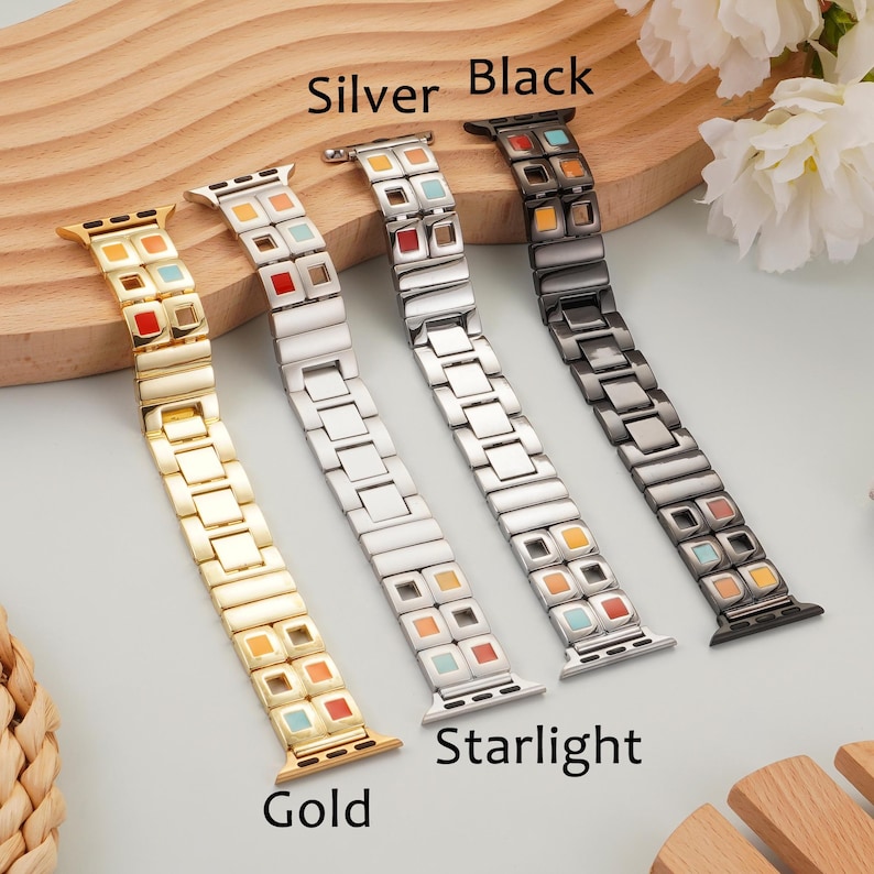 Metal Apple Watch Band, Bracelet Watch Strap, Fancy Strap for Women ...