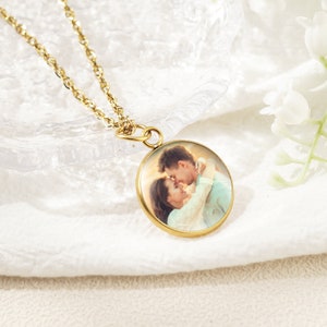 Custom Photo Necklace, Personalized Picture Pendant, Photo Necklace ...