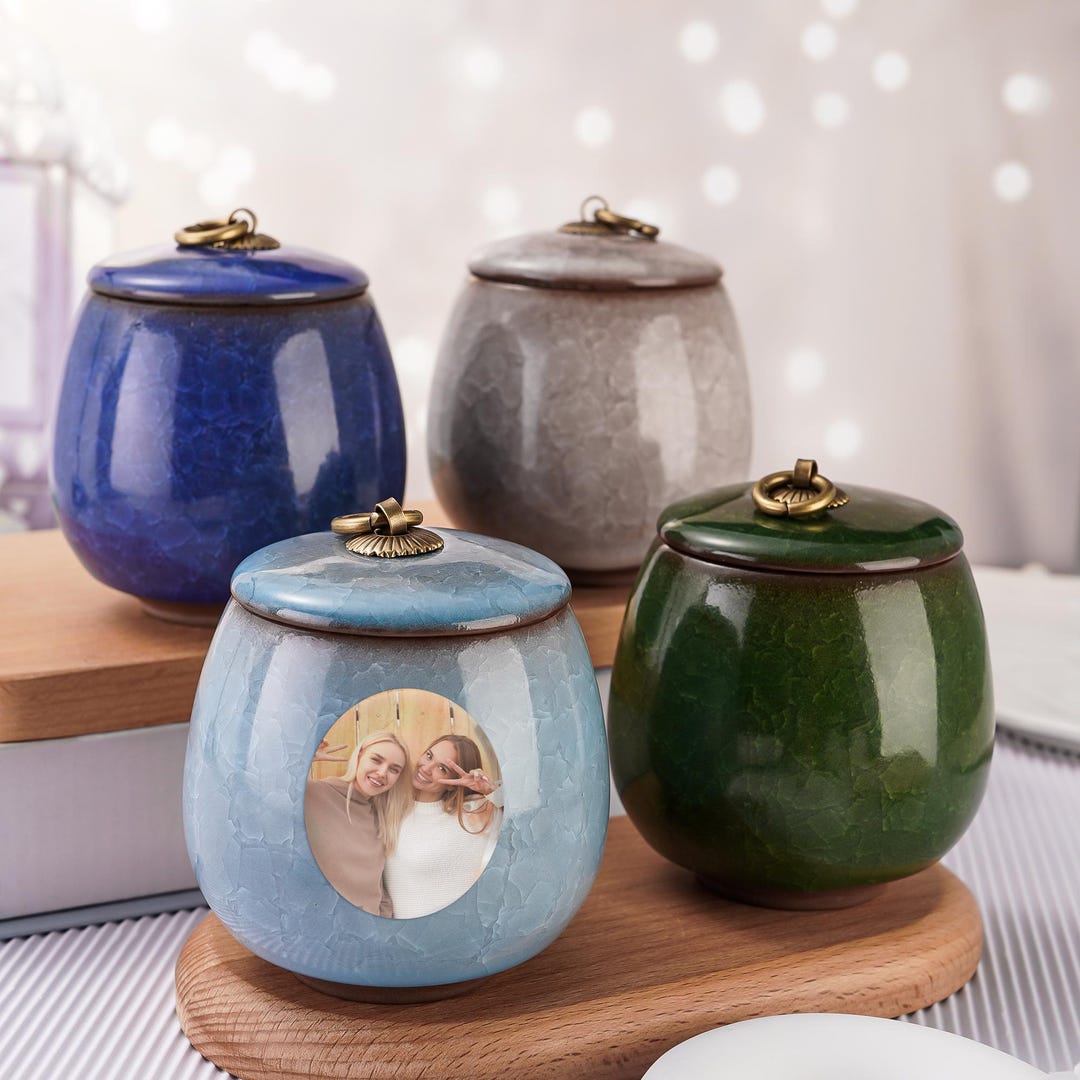 Photo Customization 3.14 Inches Mini Urns, Personalized Small Memorial ...
