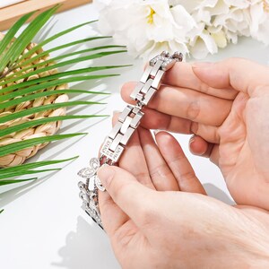 Butterfly Rhinestone Apple Watch Band, Bling Slim Strap for Women, 38 ...