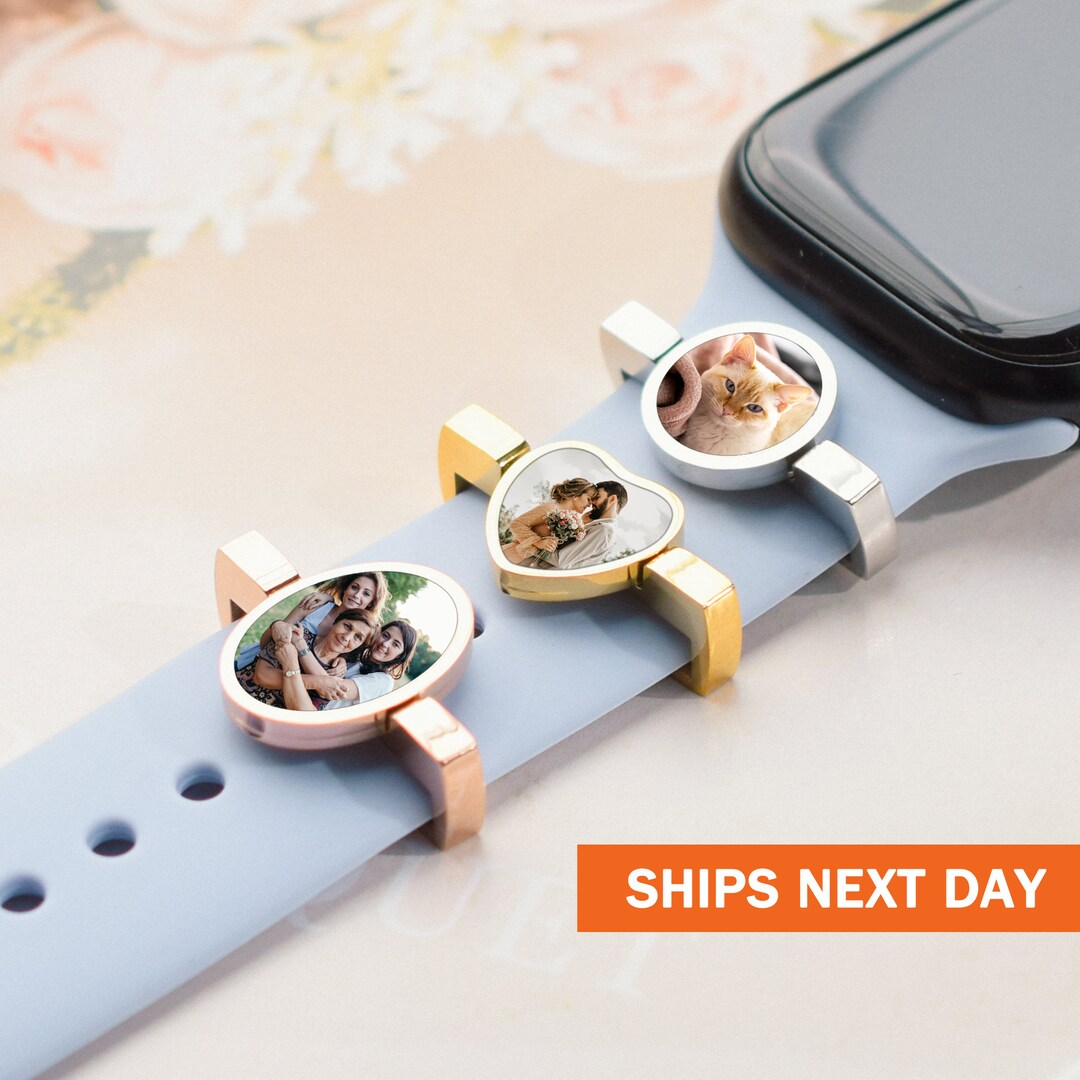 Personalized Watch Band Charm, Custom Photo Apple Watch Charm, Android ...