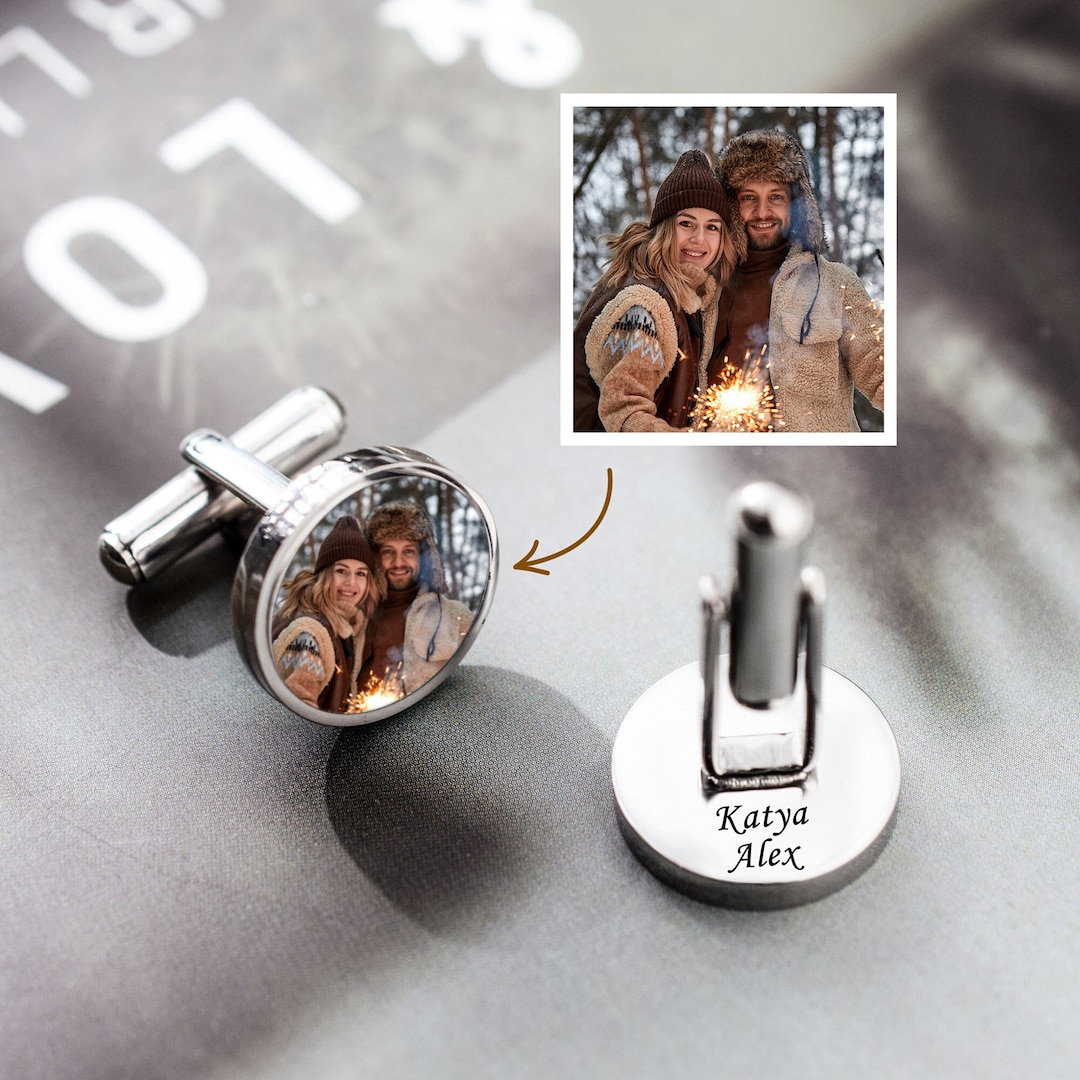 Custom Photo Cufflinks Personalized Cufflinks Mens Shirt Cufflinks ...