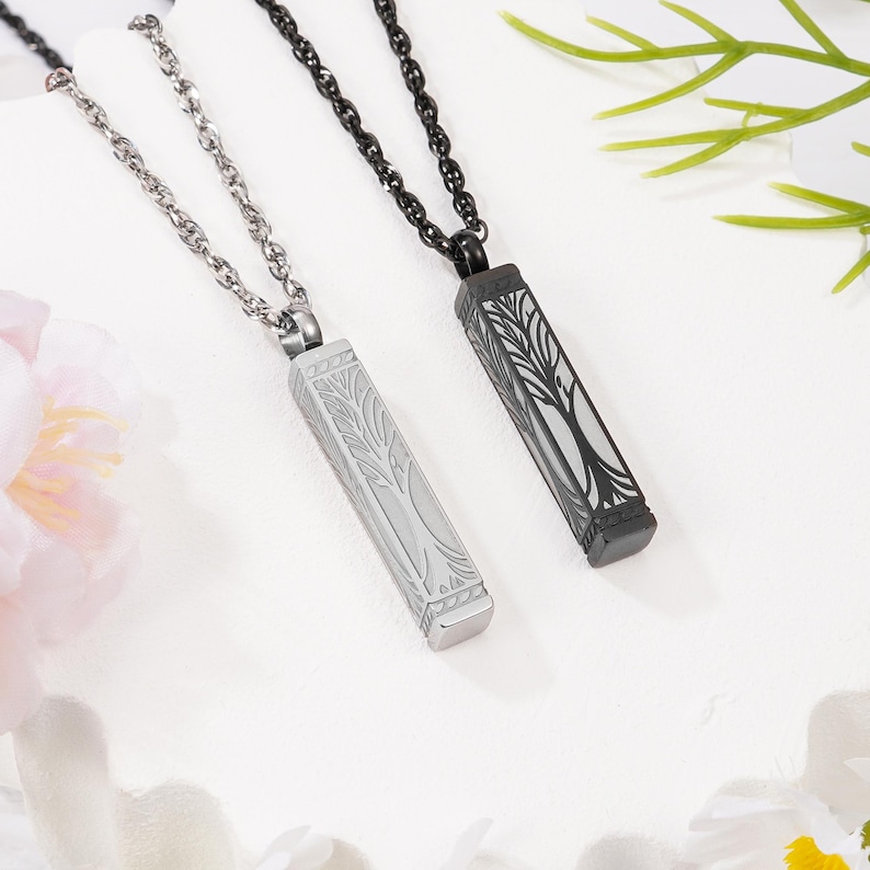 Personalized Tree of Life Cremation Jewelry for Ashes, Customized Cube ...