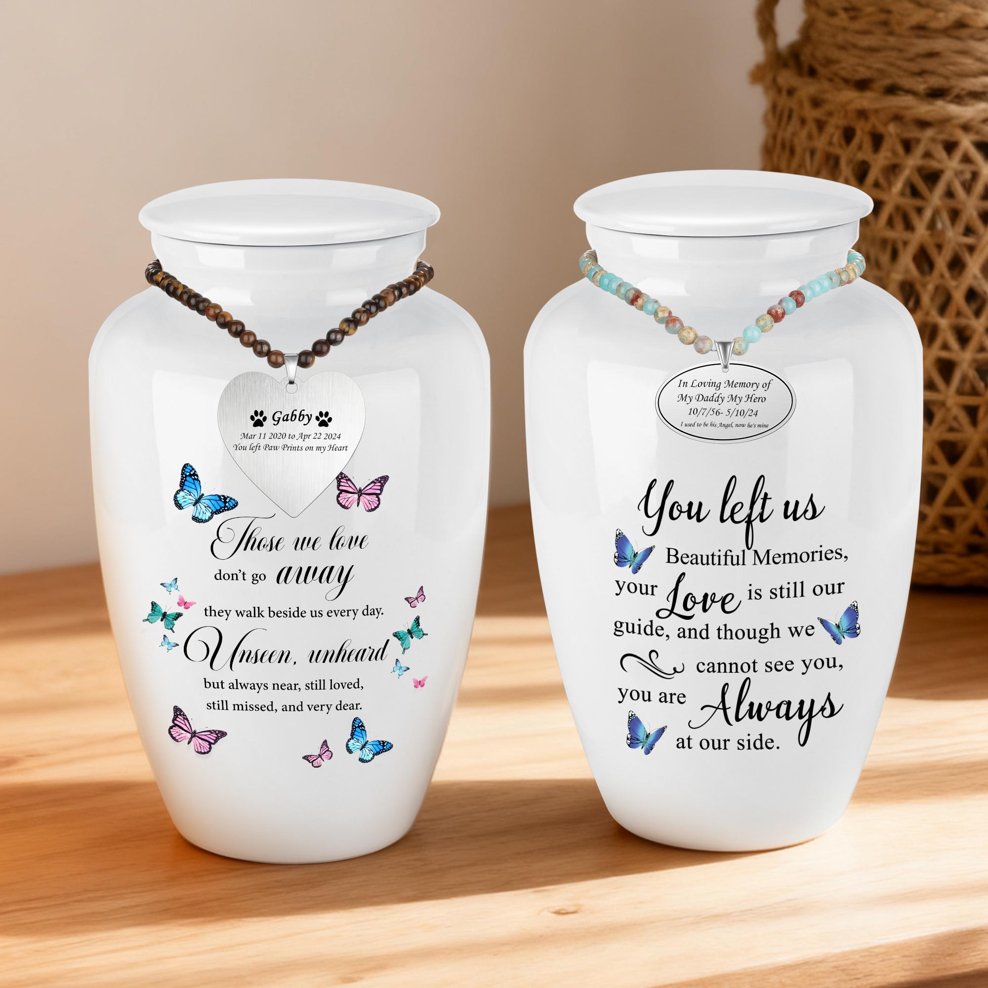 Personalized Urn Name Plate, Photo Urn Engraved Plaque, Custom Memorial ...
