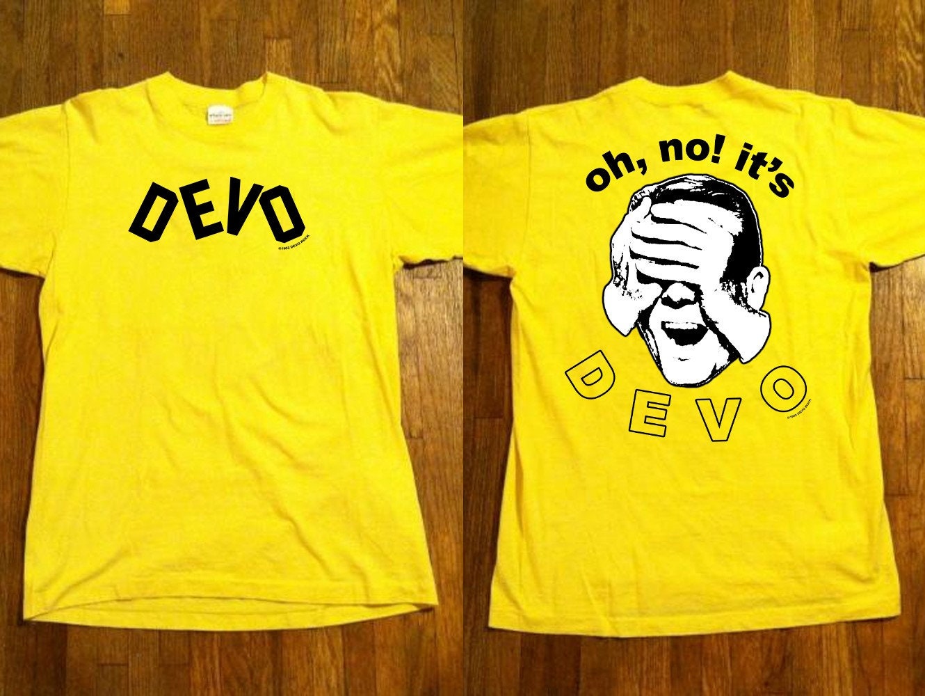 1982 DEVO Oh No Its Devo Album Promo T-Shirt, Devo N€W Wave Band T-Shirt sold by Thien | SKU ...